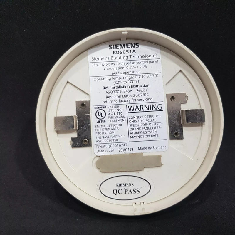 Siemens BDS051 Photoelectric Smoke Detector - ymzdcs