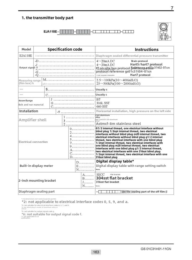 Yokogawa EJA118E Diaphragm-Pressure Transmitter - ymzdcs
